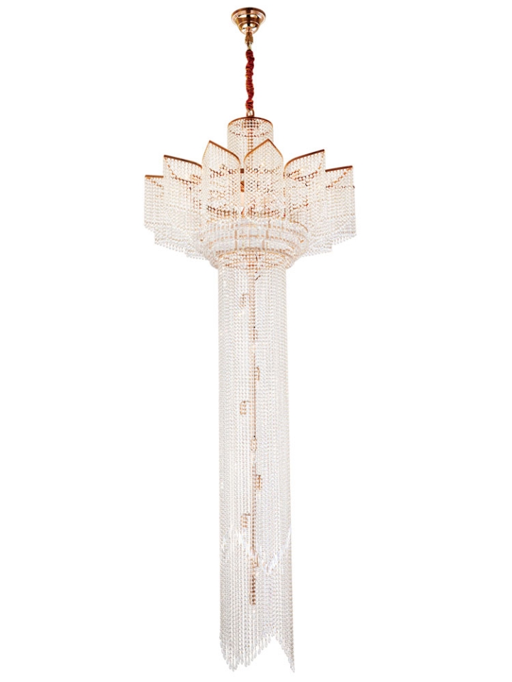 Sirius Gold Chandelier with Waterfall Sparkling in 대한민국 l 자쿠아